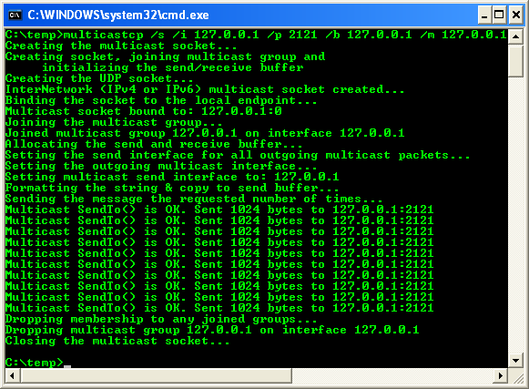 The C Net Multicast Program Example With Source Codes Screenshot 7923