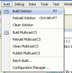 The tutorial on the C# multicast program example with codes, steps in screenshots and sample ...
