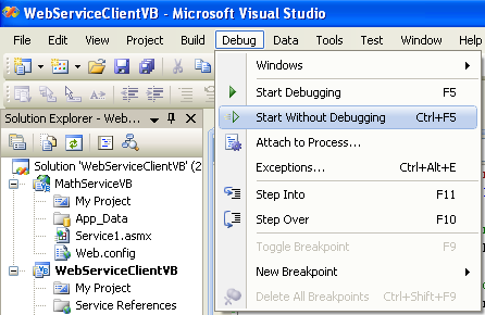 The ASP .NET and VB .NET web service programming tutorials with working code and program examples