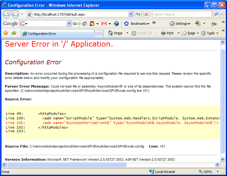 A tutorial, info and reference on the Web.config file, ASP .NET development server, other ...